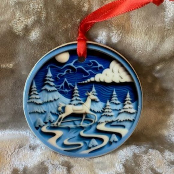 Holiday | Ceramic Christmas Ornament Reindeer 3 | Poshmark